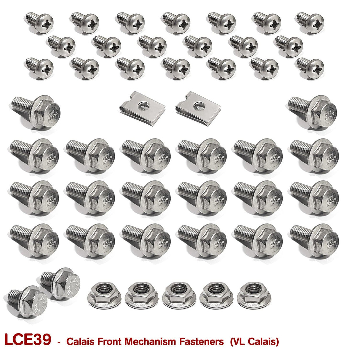 STAINLESS STEEL VL CALAIS FRONT MECHANISM FASTENER KIT – HOLDCOM AUTO PARTS