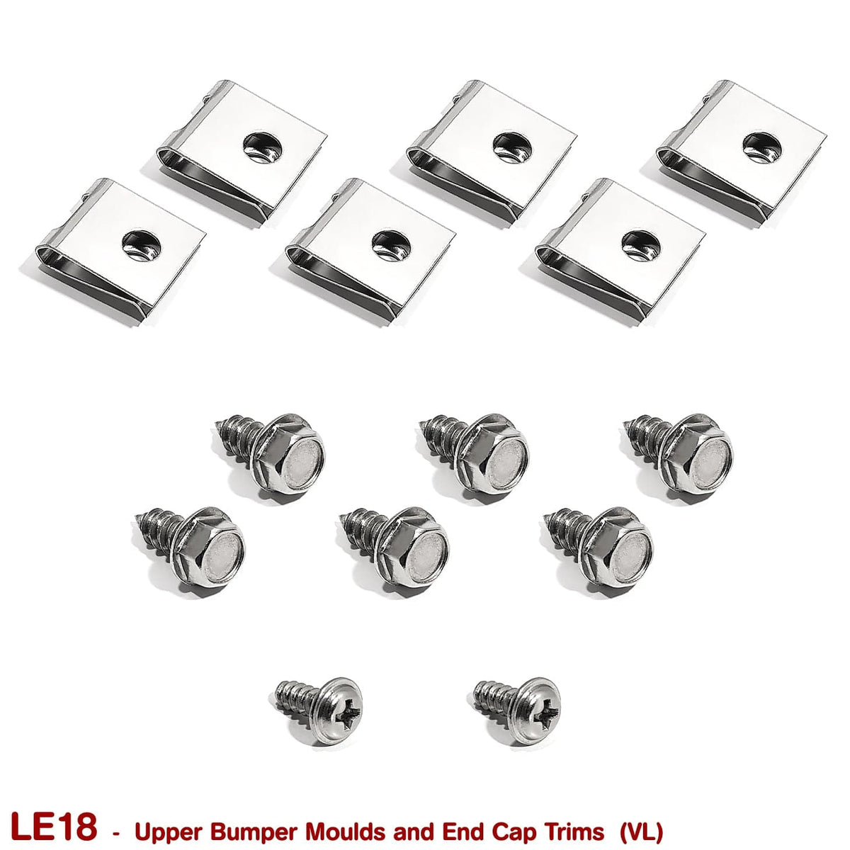 STAINLESS STEEL SCREWS and CLIPS for VL UPPER BUMPER MOULDS + END CAPS ...