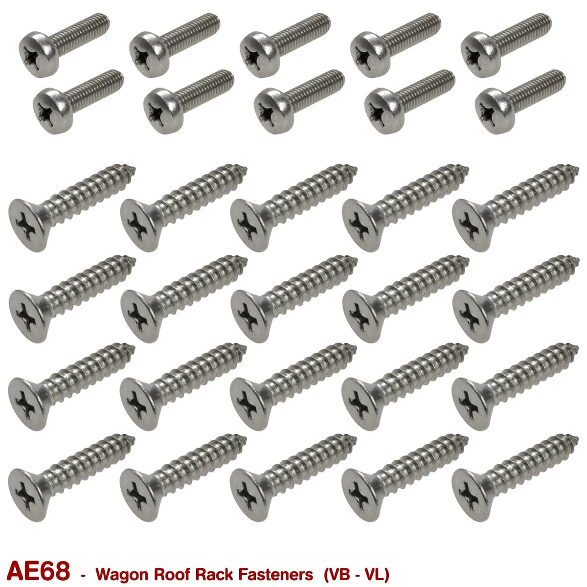BRAND NEW VB VC VH VK VL WAGON ROOF RACK SCREWS, GM GMH HOLDEN CALAIS ...
